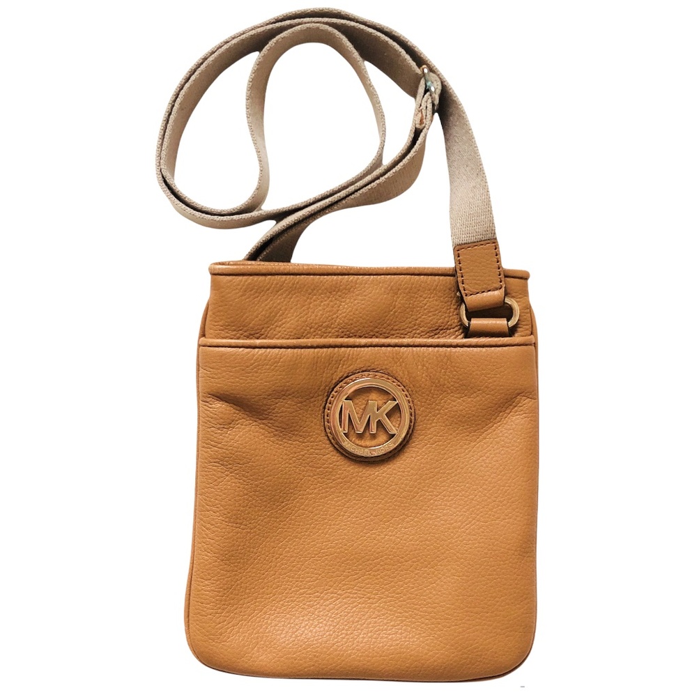Mk Michael Kors Crossbody Pebble Leather Messenger Bag - Gem